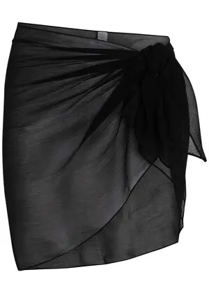 AWAY THAT DAY Sicily Fine-knit Sarong - Black