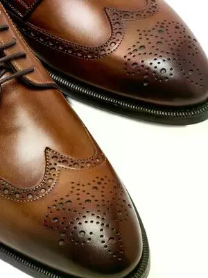 Magnanni Perforated Wingtip Derby Shoes
