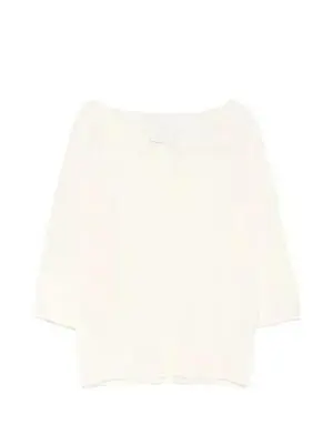 Marella Raglan-sleeve Fine Knit Sweater - Neutrals