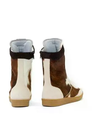 ALLSAINTS Louise Cow-print High-top Sneakers