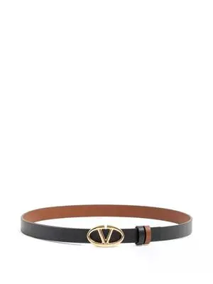 Valentino Garavani Vlogo The Bold Edition Reversible Calfskin Belt - Black