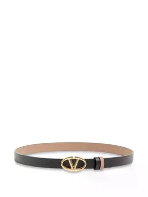 Valentino Garavani Vlogo The Bold Edition Reversible Calfskin Belt 20 Mm - Black