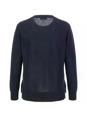 Max Mara Fine-knit Stepped-hem Sweater - Blue