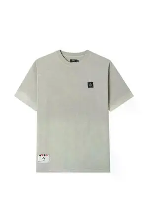 Izzue Spade-print Logo-patch T-shirt - Green