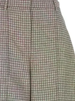 Agnona Houndstooth Pattern Wide-leg Shorts