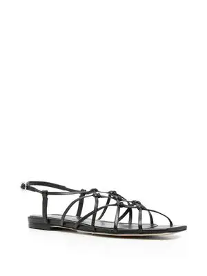 AeydĒ Anisa Strappy Leather Sandals - Black