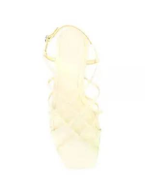 AeydĒ Anisa Knot-detail Leather Sandals - Neutrals