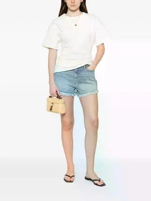 Michael Kors Frayed-hem Denim Shorts