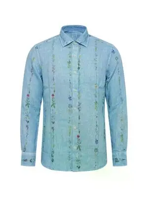 120% Lino Floral-print Shirt