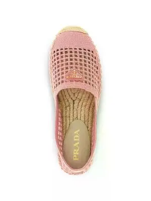 Prada Crochet-knit Espadrilles - Pink
