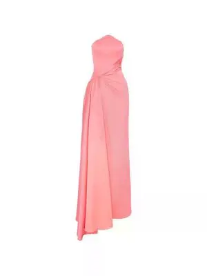 V:PM ATELIER Kira Strapless Draped Maxi Dress