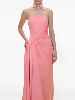 V:PM ATELIER Kira Strapless Draped Maxi Dress