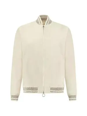 Paul & Shark Typhoon® Platinum Striped-trim Bomber Jacket