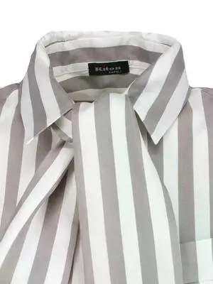 Kiton Striped Bow Blouse