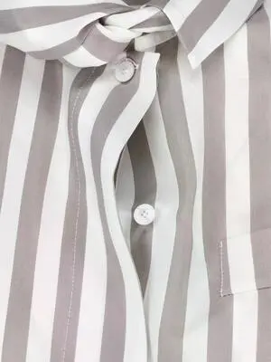 Kiton Striped Bow Blouse