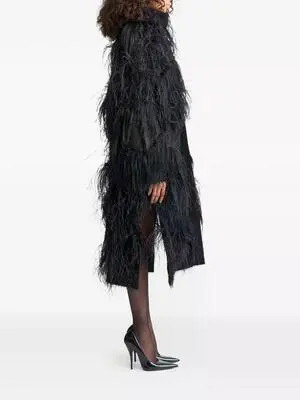 16Arlington Azra Feather-trim Coat