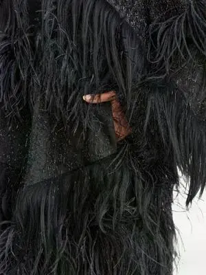 16Arlington Azra Feather-trim Coat