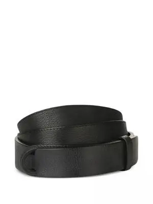 Orciani Grained Leather Belt - Black