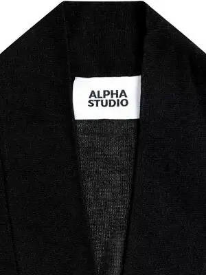 Alpha Studio Ribbed-knit Longline Cardigan