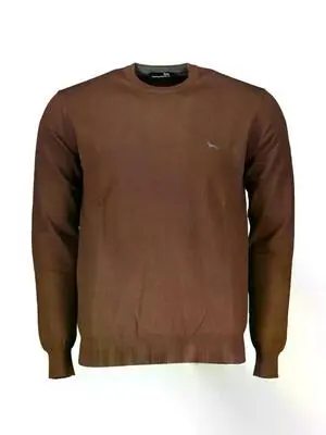 HARMONT & BLAINE Embroidered Crew-neck Sweater - Brown