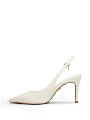 ANDREA CARRANO Pointed-toe Slingback Pumps - Neutrals