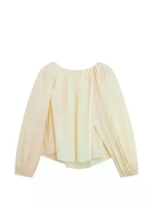 FORTE_FORTE Gathered Blouse - Neutrals