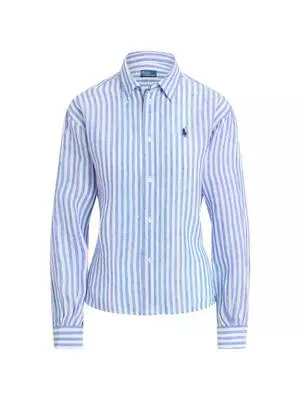Polo Ralph Lauren Striped Linen Button-down Shirt - Blue