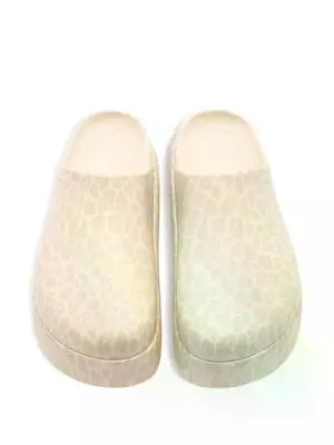 CROCS Dylan Leopard Platform Slides