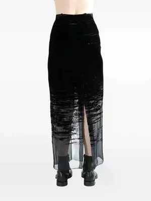 GRACE LING Glitch-effect Maxi Skirt