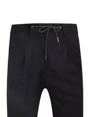 Luciano Barbera Drawstring Pleated Trousers - Grey