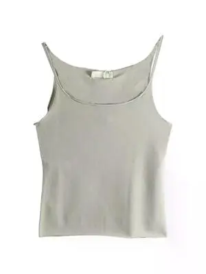 AMOMENTO Spaghetti-strap Top - Grey