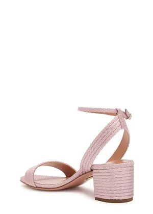 AQUAZZURA Sundance 50 Woven Sandals - Pink