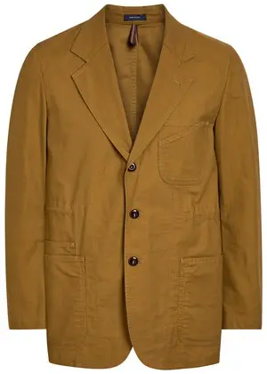 DRAKE'S Cotton-twill Blazer Jacket - Brown