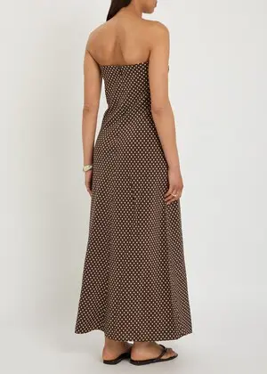 Matteau Polka Dot Silk Midi Dress