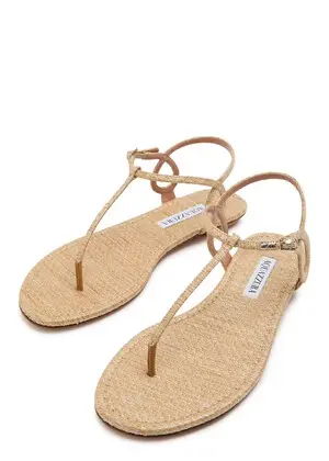 AQUAZZURA Almost Bare Woven Sandals - Cream