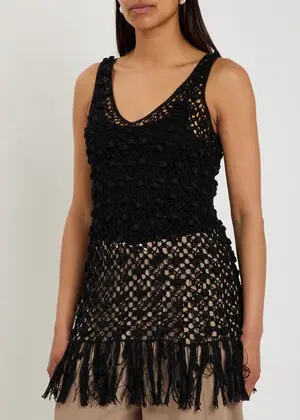 Maria Mcmanus Macramé Cotton Top