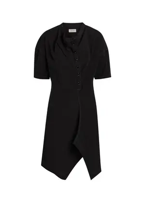 LEMAIRE Asymmetric Cotton Mini Dress