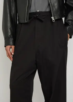LEMAIRE Barrel-leg Cotton Trousers - Black