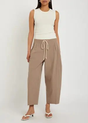 Maria Mcmanus Barrel-leg Cotton-poplin Trousers