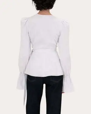 Azeeza Willow Cotton Voile Wrap Top