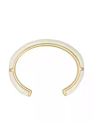 AMI Paris Hammered Lacquered Bracelet - White