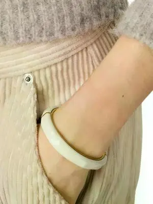 AMI Paris Hammered Lacquered Bracelet