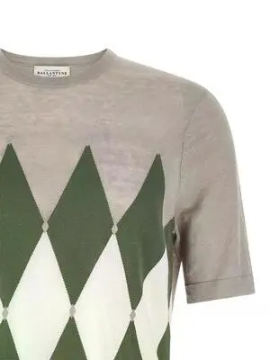 BALLANTYNE Argyle Jacquard T-shirt