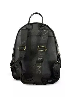 MARIO VALENTINO Logo-debossed Pebbled Backpack - Black
