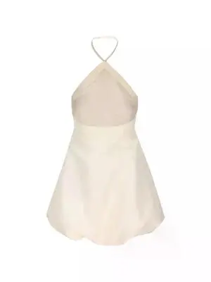 Balenciaga Halter-neck Bubble-hem Dress - Neutrals