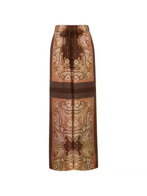 Zimmermann Luna Paisley-print Silk Trousers
