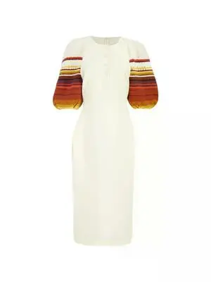 Gabriela Hearst Nomo Textured Linen Dress - Neutrals