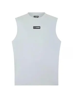 PLEIN SPORT Slub Logo-patch Tank Top - Blue