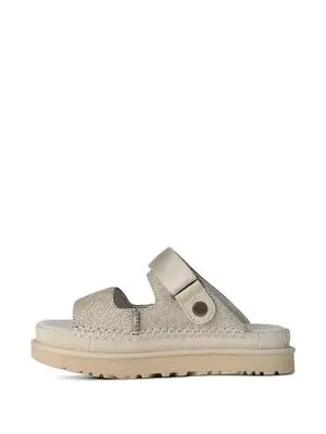 UGG Goldenstar Crackle-effect Sandals - Neutrals