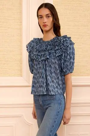 Ulla Johnson Printed Mira Top - Tidal
